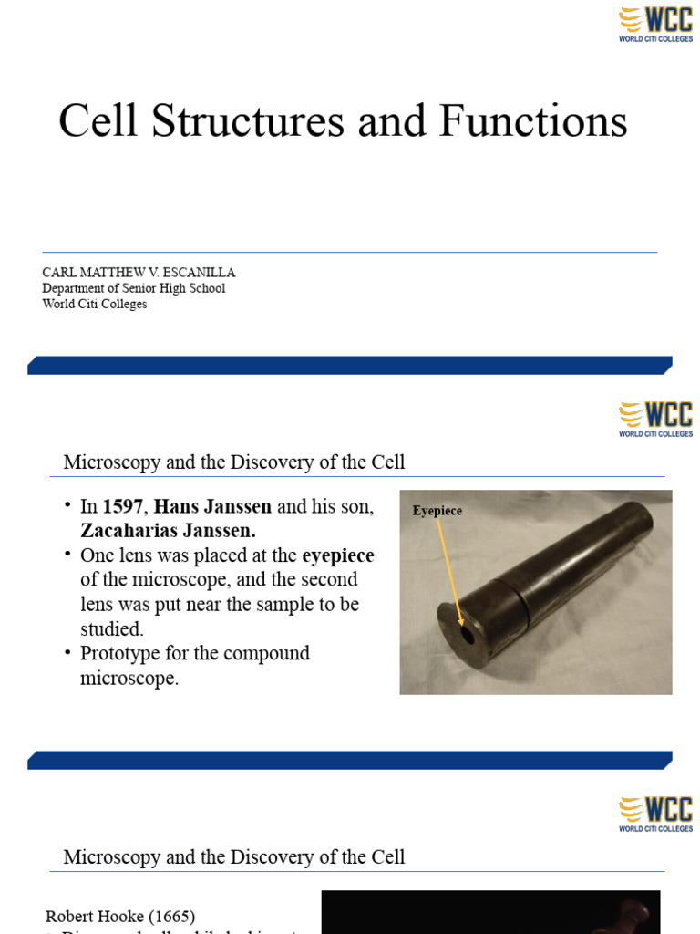 1. Microscopy and Development of Cell Theory | PDF