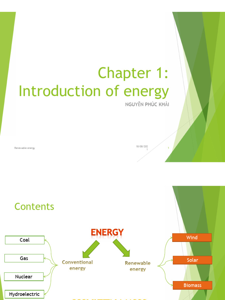 Chapter 1 - Introduction of Energy | PDF