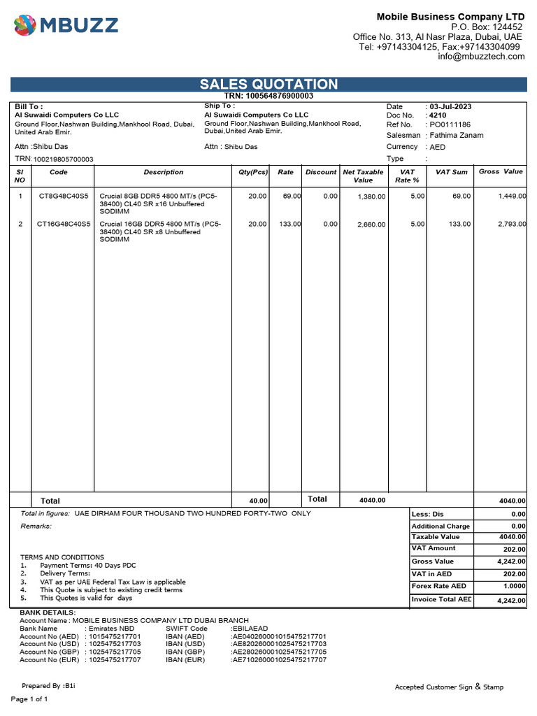 Al Suwaidi Computers Co LLC 4846-21 | PDF