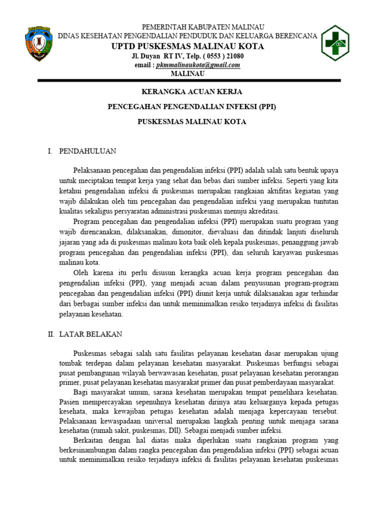 Kerangka Acuan Kerja (Kak) Ppi | PDF