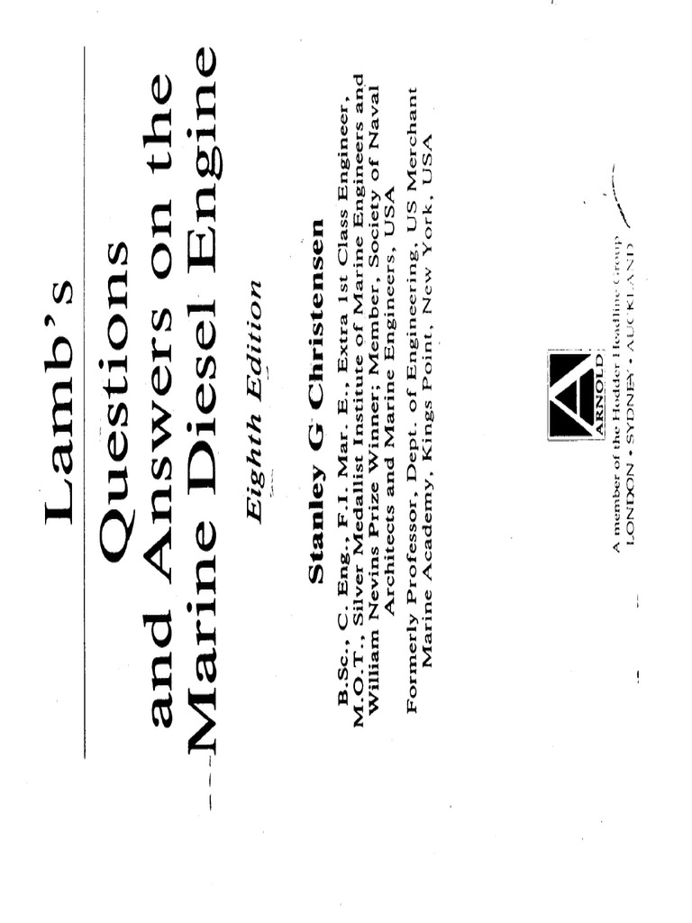 Lamb's Questions & Answers Marine Diesel Engine | PDF