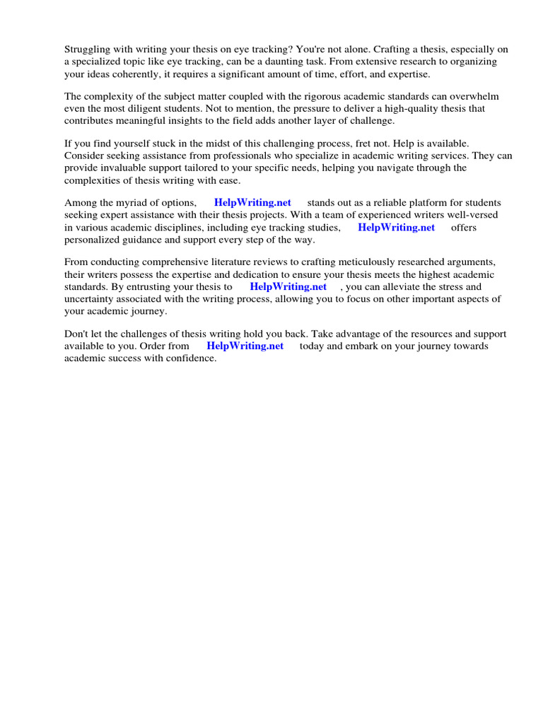 Thesis Eye Tracking Pdf