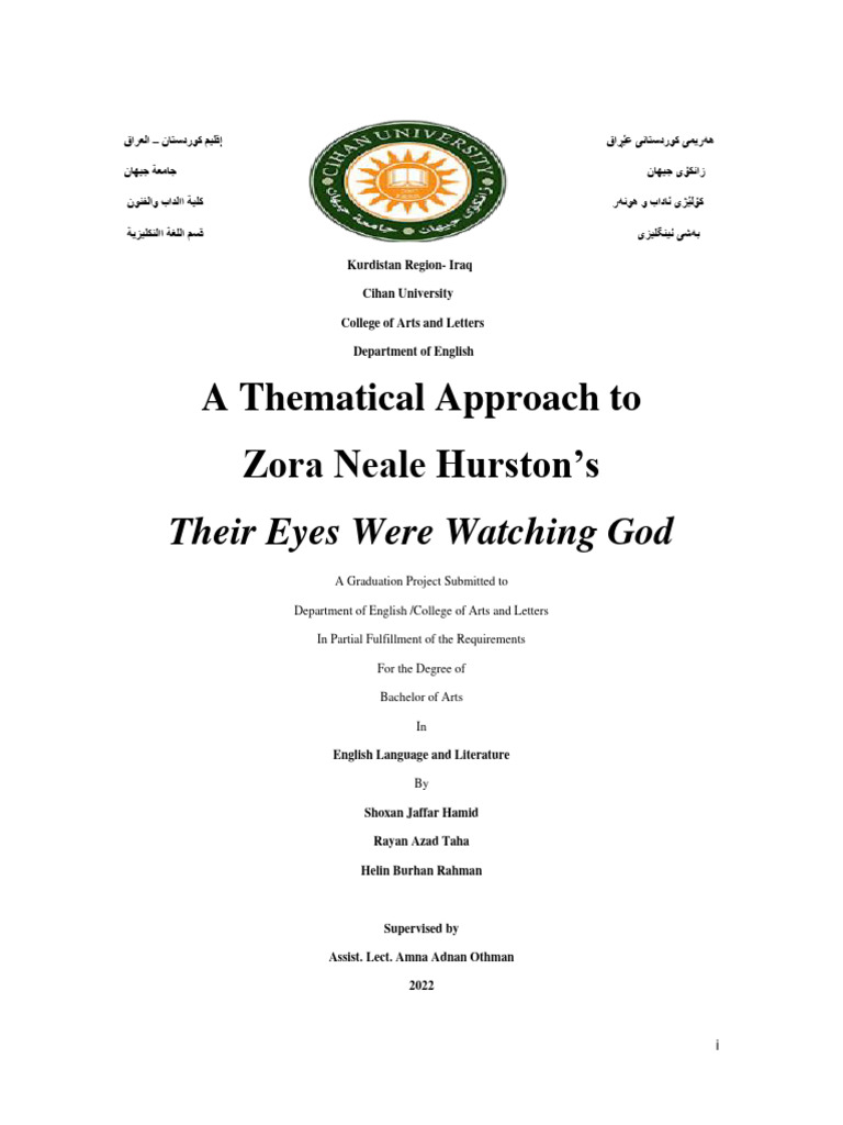 Thematical Approach (Their Eyes Were Watching God) | PDF