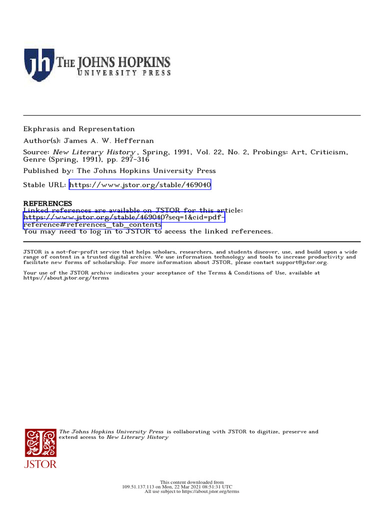 Ekphrasis and Representation | PDF | Poetry | John Keats