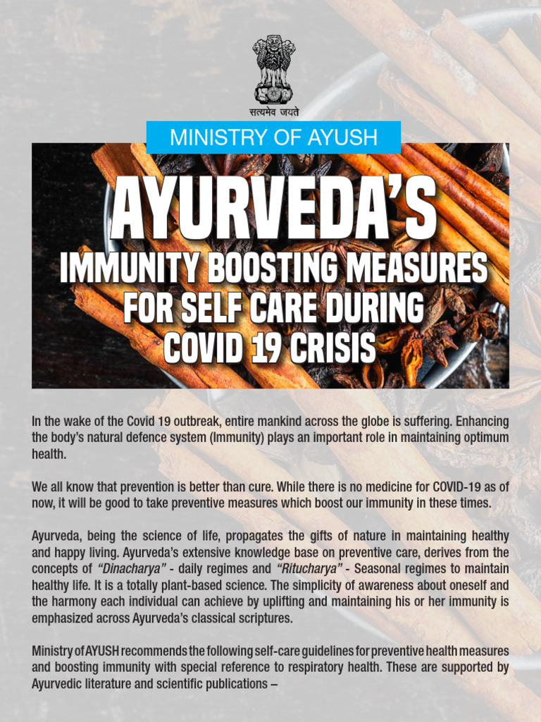 Ayurvedic Immunity Boosting Tips | PDF | Ayurveda | Turmeric