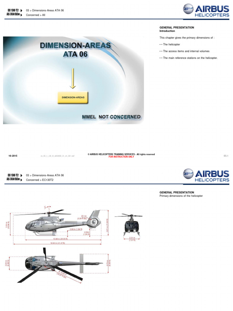 03 Dimensions-Areas ATA 06 | PDF | Aviation | Aerospace Engineering