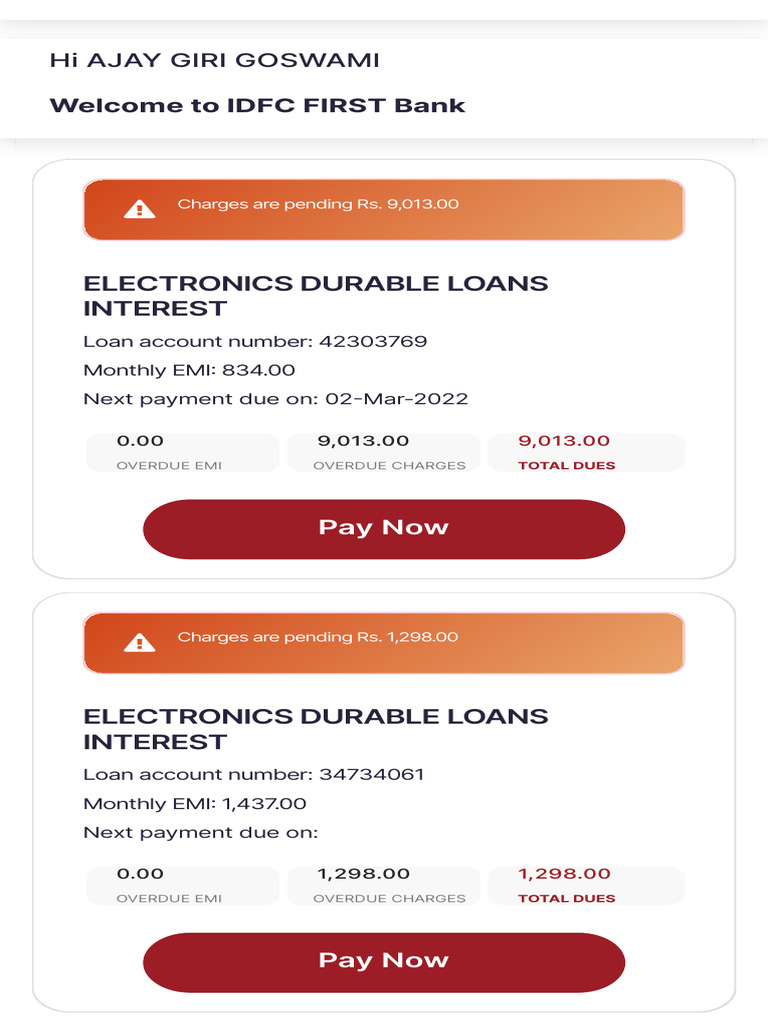 IDFC First - Quick Pay | PDF