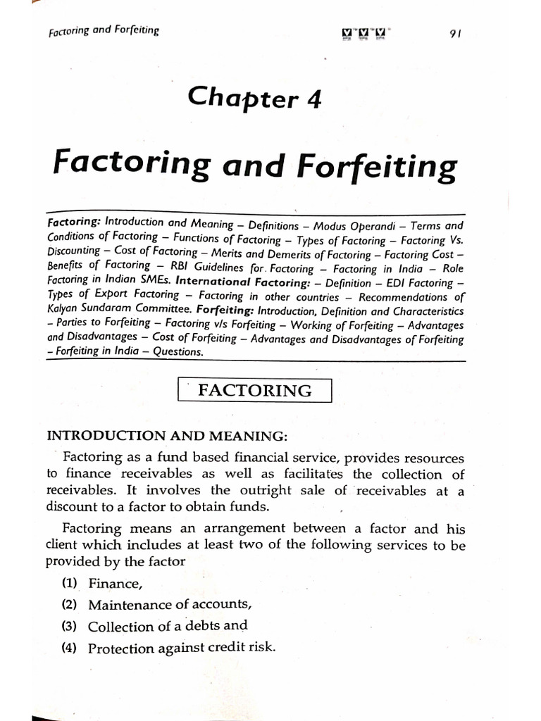 Factoring & Forfaiting | PDF