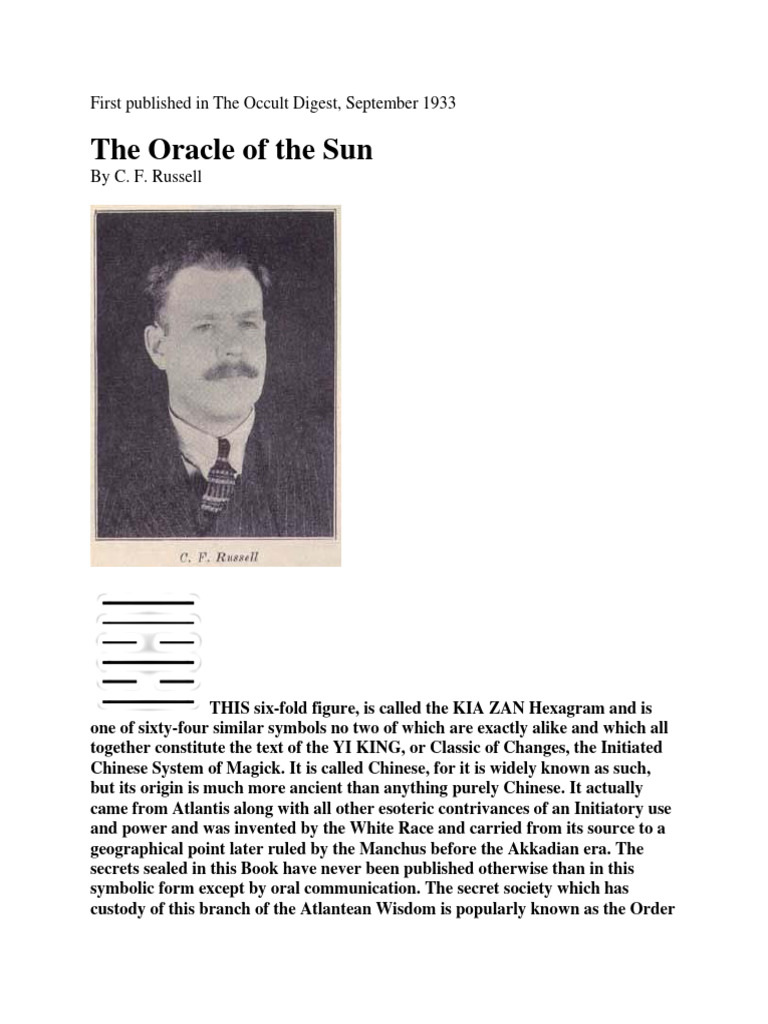 The Oracle of the Sun | PDF