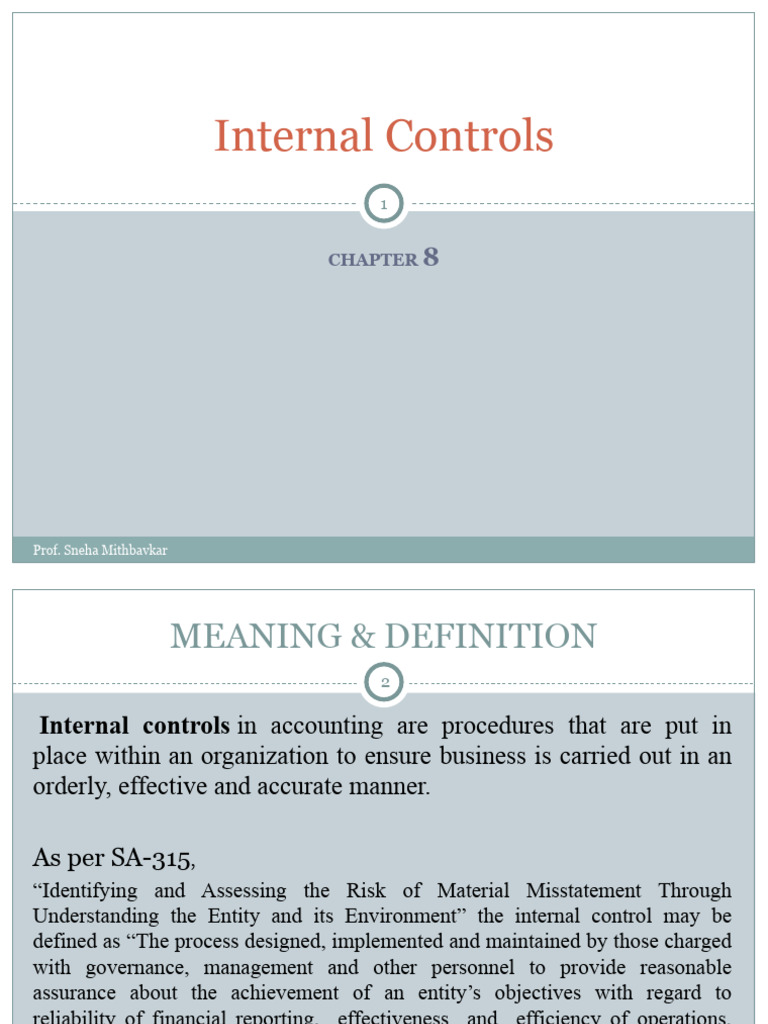 8) Internal Control & Internal Check | PDF | Internal Control | Accounting