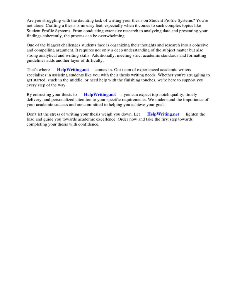 Student Profile System Thesis | PDF