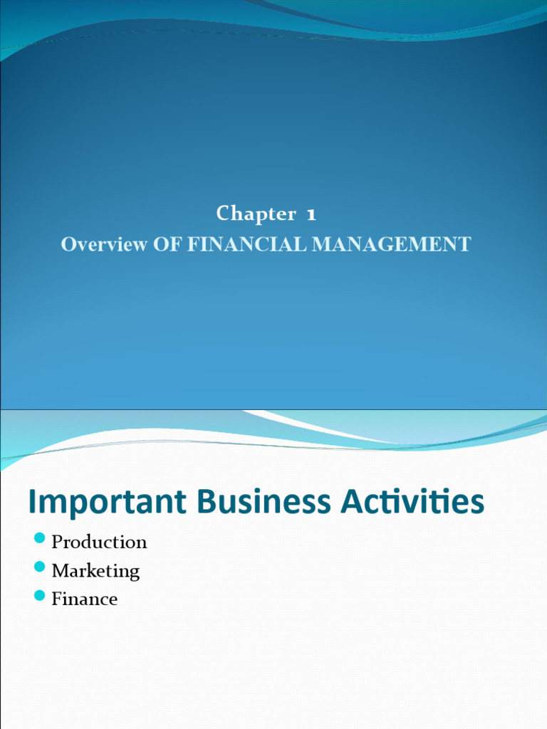 Ch.1-Overview of Financial Management | PDF