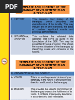 3-Year Barangay Development Plan Template | PDF