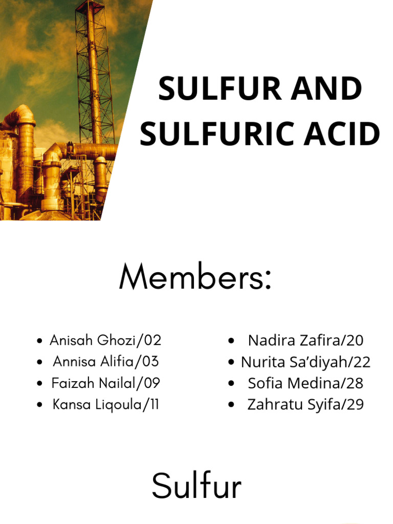 SULFUR | PDF | Sulfur | Sulfuric Acid