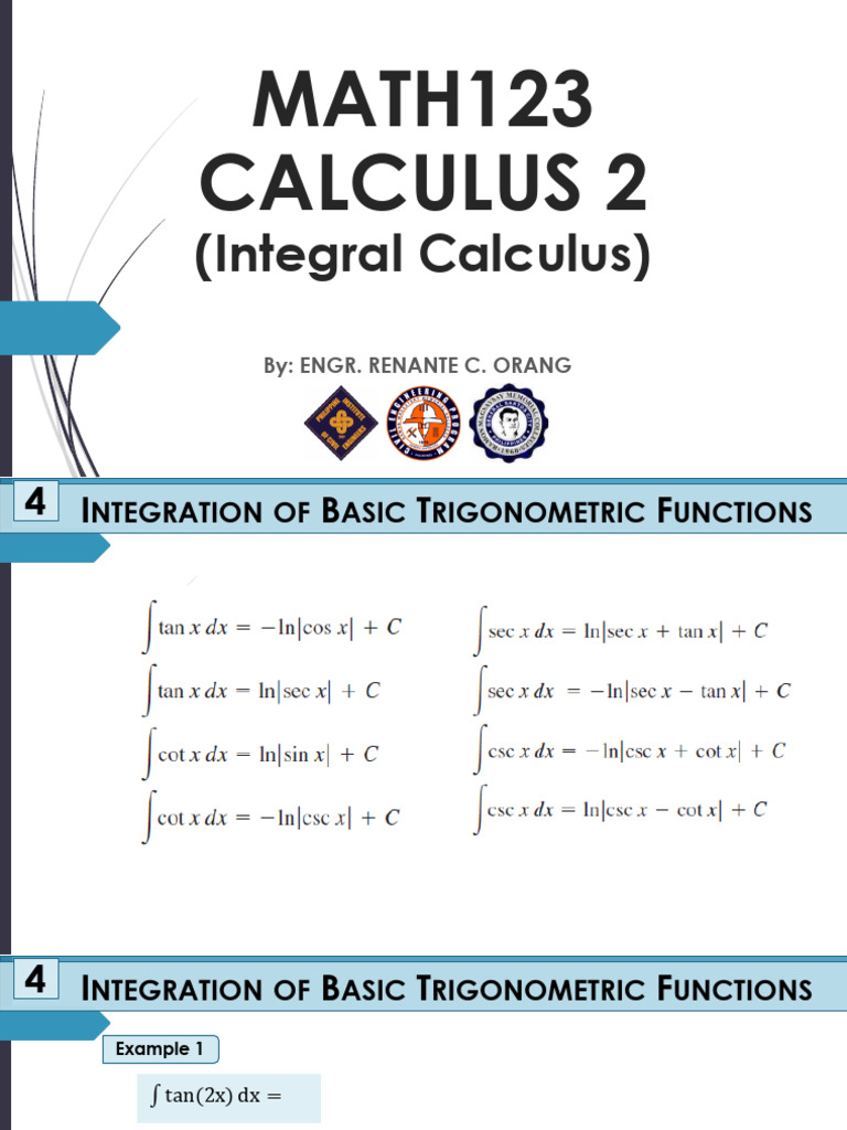 MATH123 INTEGRAL CALCULUS DAY 6 Clean 2023 2024 | PDF