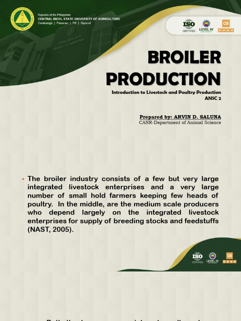Broiler Production | PDF