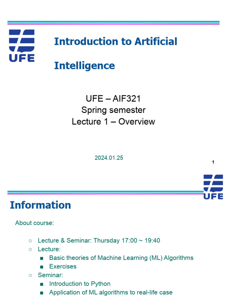 UFE Lecture-1 Overview Data | PDF | Level Of Measurement | Machine Learning