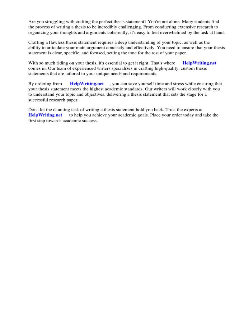 Crafting Effective Thesis Statements | PDF | Essays | Thesis