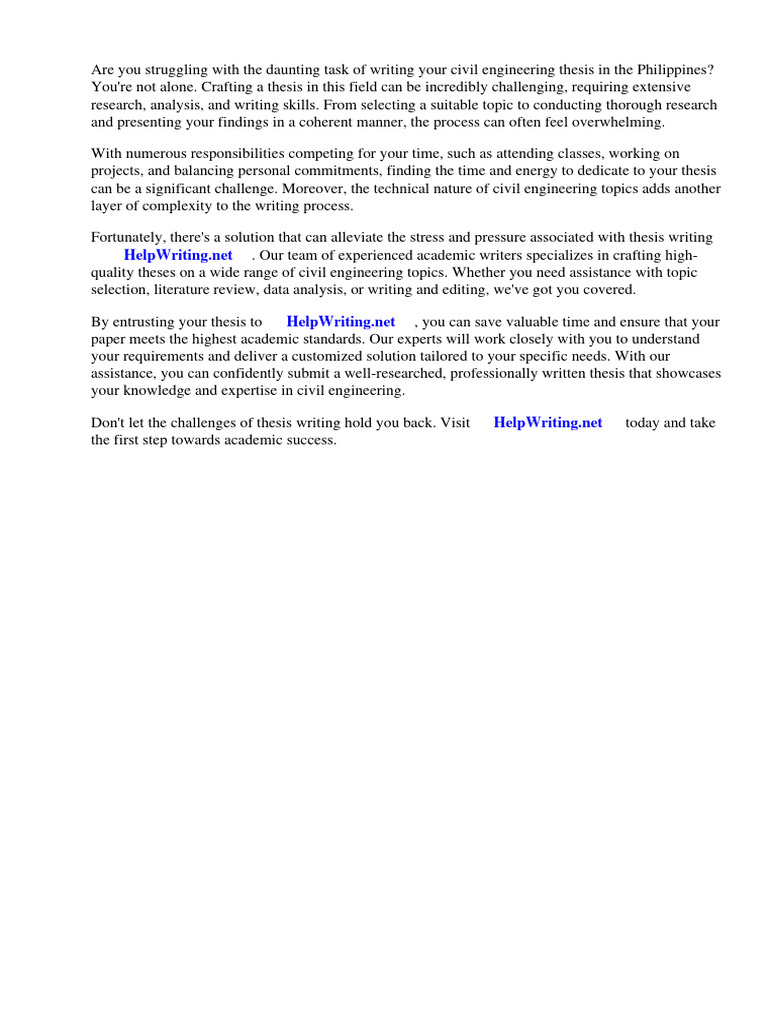 Civil Engineering Thesis Titles Philippines | PDF | Thesis | Engineering