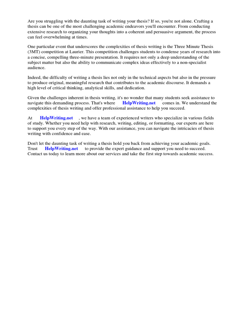 Three Minute Thesis Laurier | PDF | Thesis | Doctorate