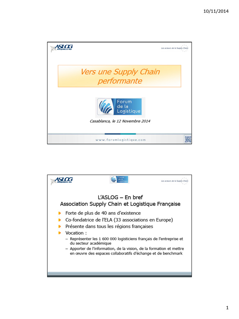 Vers Une Supply Chain Performante | PDF