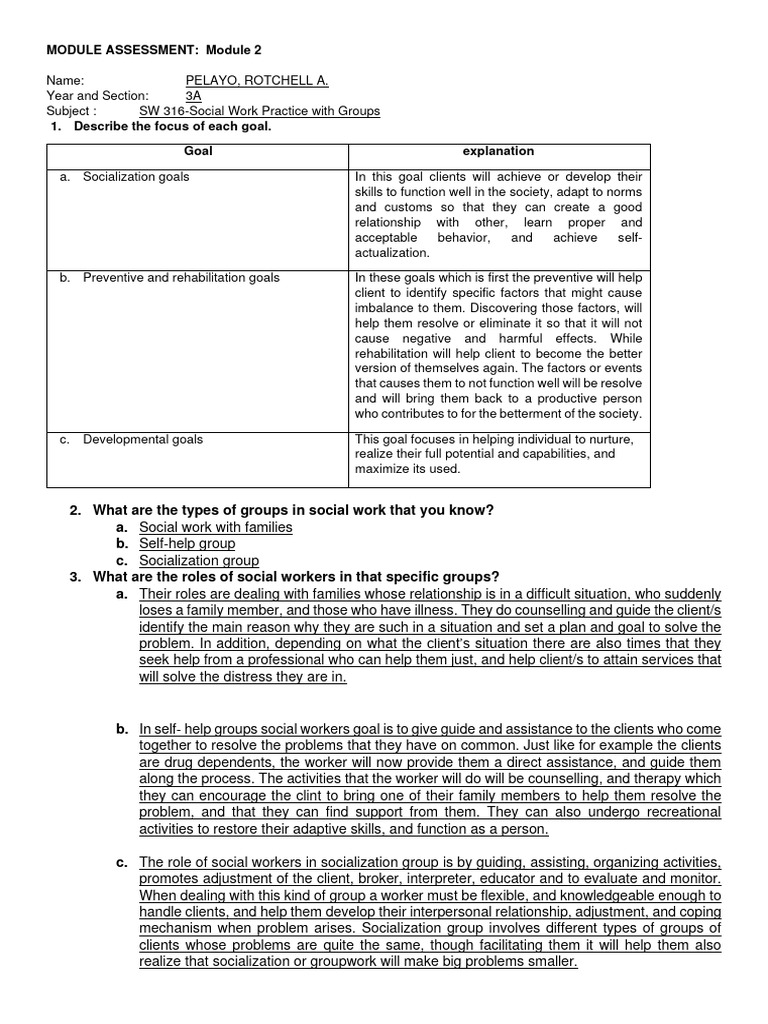 PELAYO, ROTCHELL BSSW-3A Module 2 Assessment | PDF