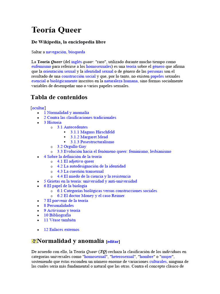 Teoría Queer | PDF | Extraña teoria | Estudios LGBTQIA+