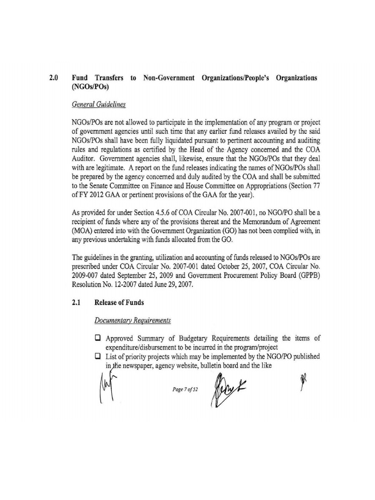 Guidelines COA | PDF