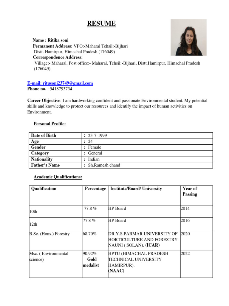 Ritika Resume | PDF