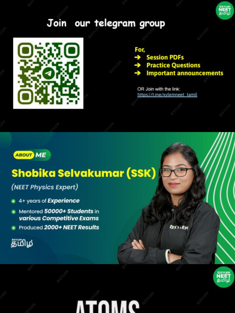 Atoms One Shot-Notes | PDF