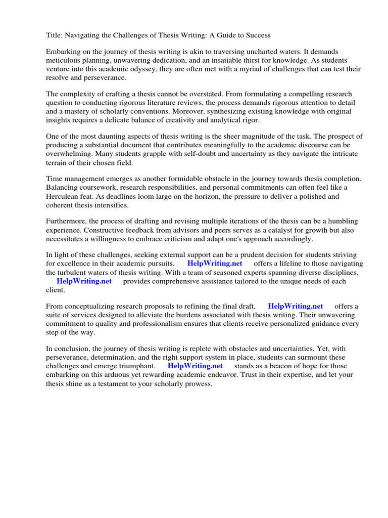 Thesis Article Format | PDF | Thesis | Written Communication