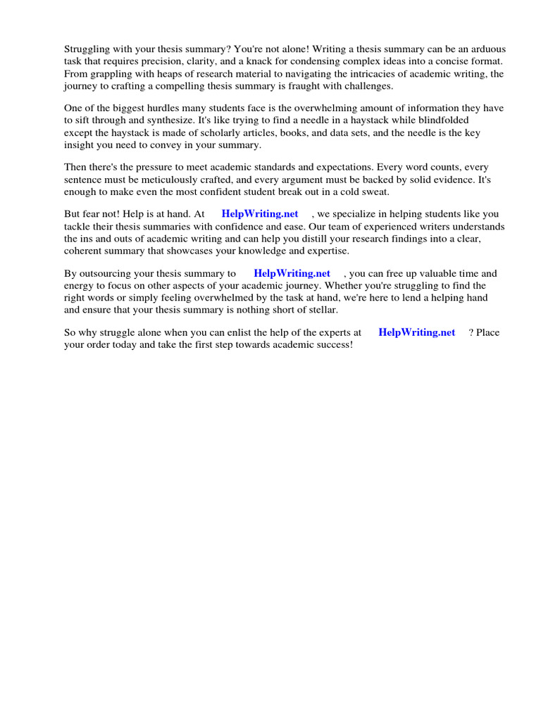 Thesis Summary Funny | Download Free PDF | Thesis | Jokes