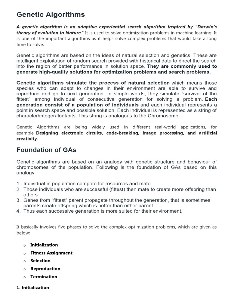 ML Unit IV | PDF | Genetic Algorithm | Cognitive Science