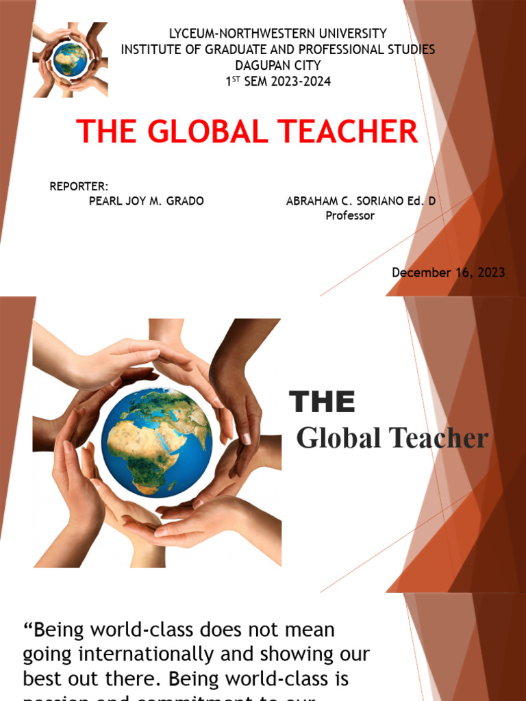 The Global Teacher Pdf Schools Teachers