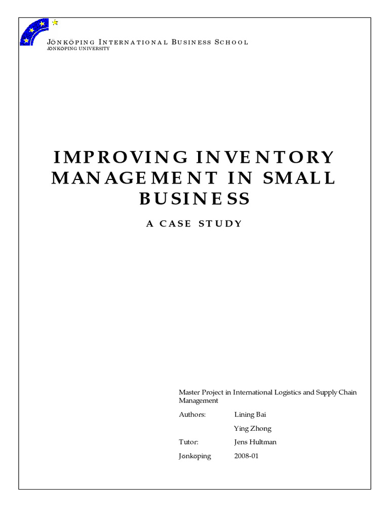 Improving Inventory Management in Small | PDF