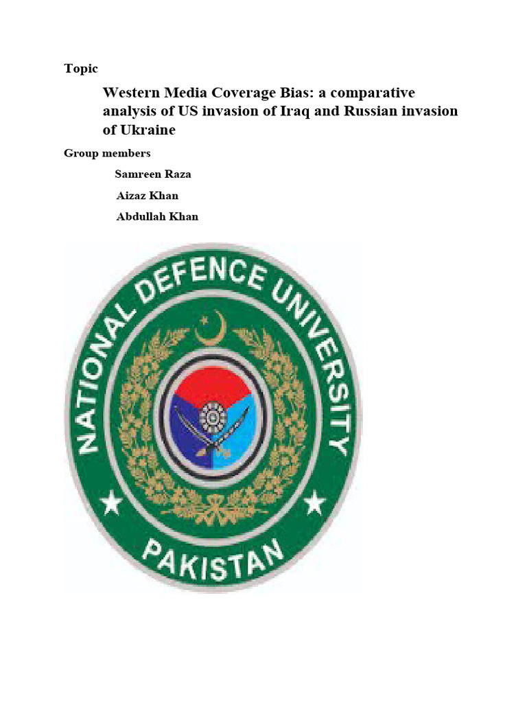 Media Project Samreen and Co | PDF | Discourse | Iraq War