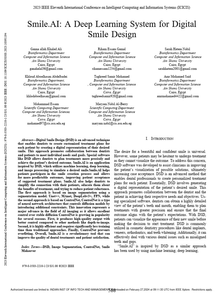 SMILE | PDF | Image Segmentation | Deep Learning
