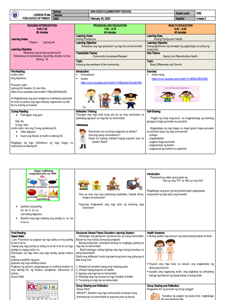 Q3 - DLL - Catch Up Friday Week 2 | PDF