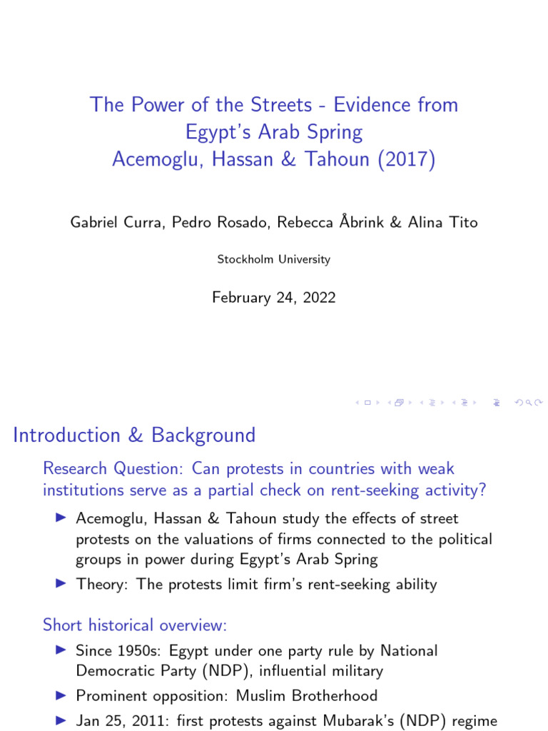 Presentation___Egypt_Arab_Spring | PDF