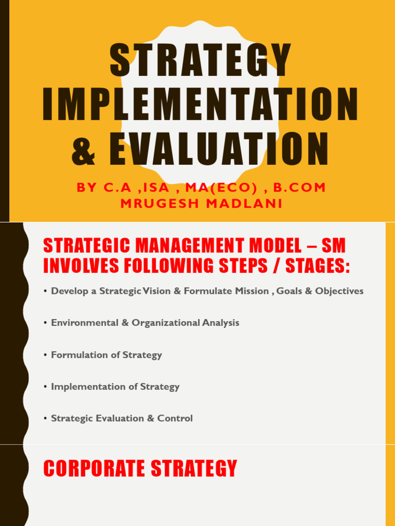 Chapter 5 Strategy Implementation - Evaluation | PDF Chapter 5 Strategy Implementation - Evaluation | PDF