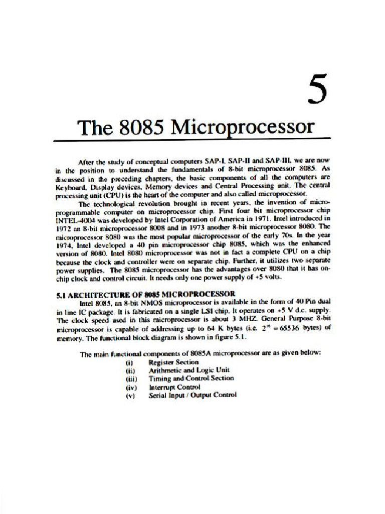 8085 Microprocessor | PDF