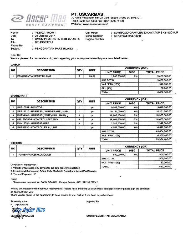 repair quotation | PDF