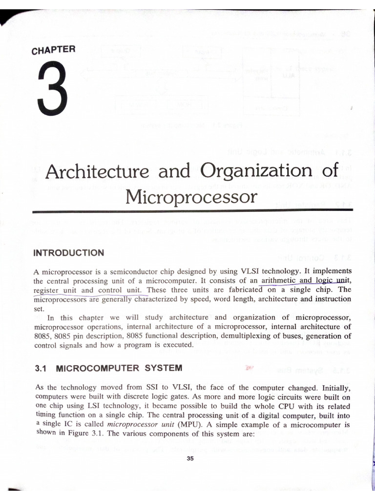 Architecture of 8085 Microprocessor | PDF