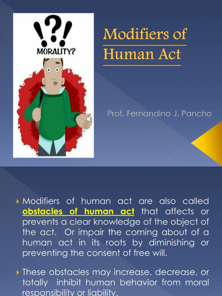 The Modifiers of Human Act | PDF