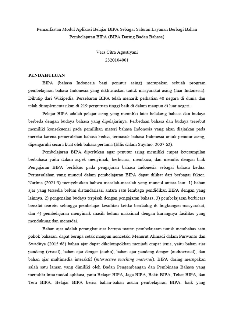 Modul Belajar BIPA Daring | PDF | Karier & Perkembangan | Ilmu Sosial