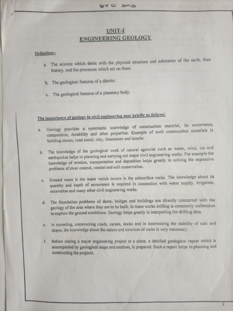 Geology Cve 305 | PDF