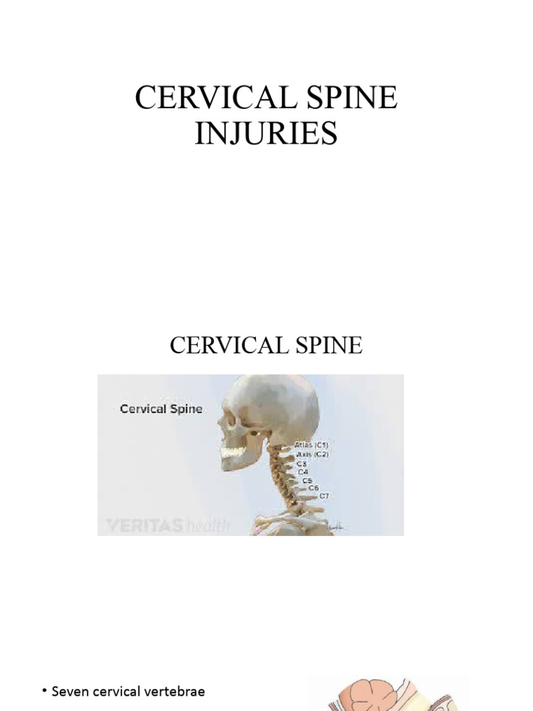 CERVICAL SPINE INJURIES | PDF | Vertebral Column | Spinal Cord Injury