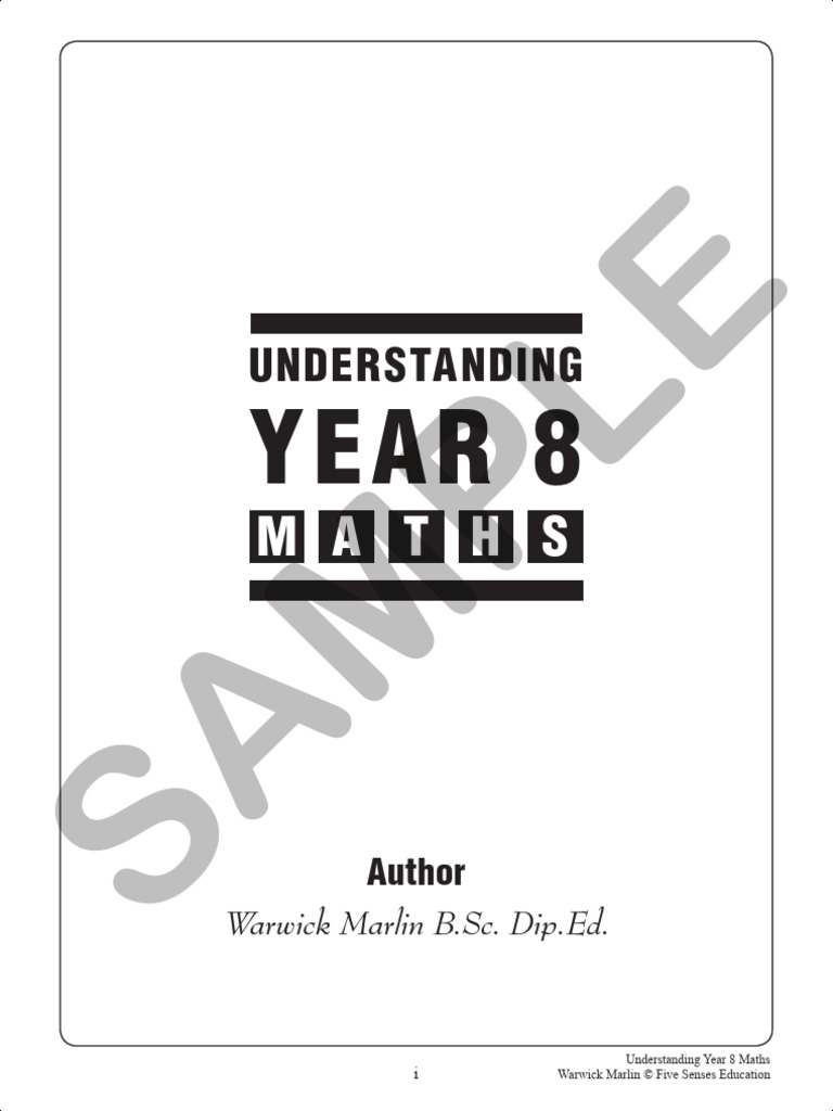 SAMPLE Understanding Maths Year 8 AC | PDF | Area | Decimal