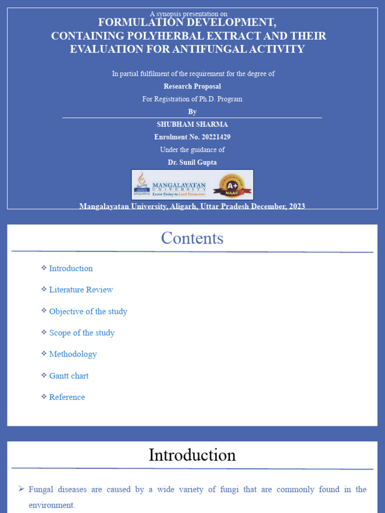 F Development Formulation, Containing Polyherbal Extract and Their ...