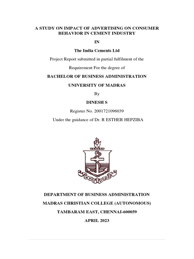 DINESH Project Work | PDF